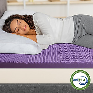 Airdown 3 Inch 5-Zone Gel Infused Memory Foam Mattress Topper Twin Size, CertiPUR-US Certified