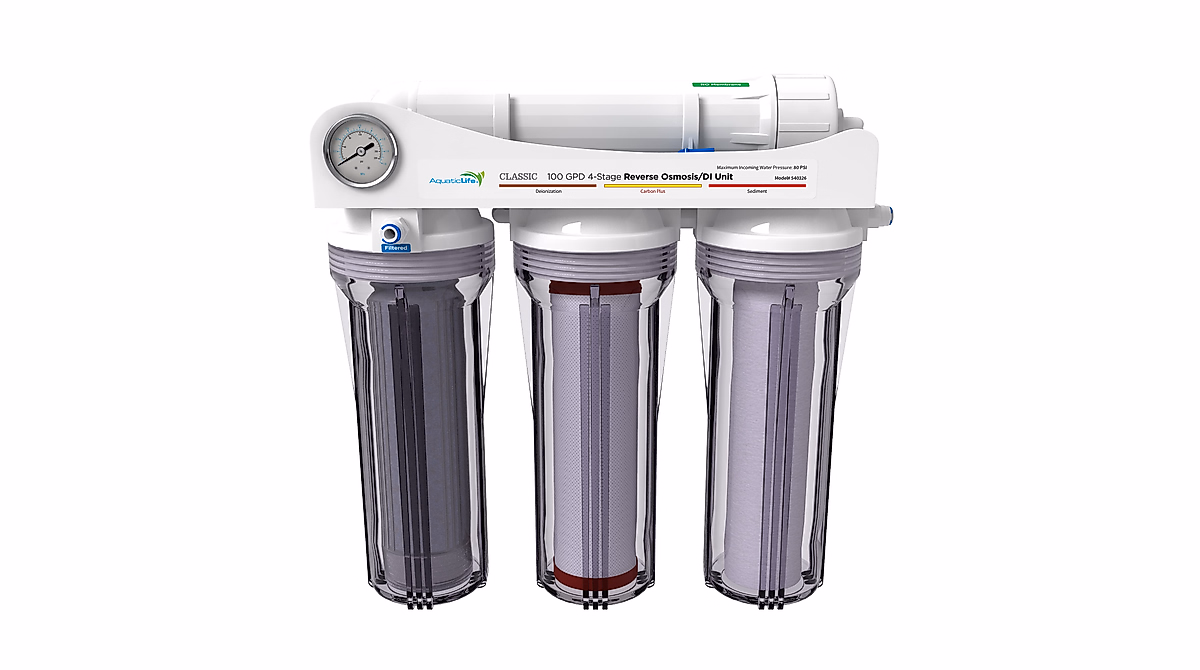 AQUATICLIFE 4-Stage Reverse Osmosis Water Filtration Deionization ...