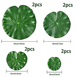 Auihiay 10 Pieces Realistic Lily Pads Artificial Water Floating Foam Lotus Flowers, Water Lily Pads Ornaments for Pond Pool Aquarium Water Decoration