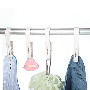 4PCS Laundry Hooks Clip Plastic Clothes Hangers Pins, Clothes Pins Swivel Hanging Hooks Super Strong Hanger Clips Laundry Hooks Clip for Bathroom Wardrobe Kitchen Travel