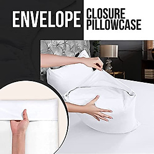 Utopia Bedding Queen Pillowcases - 12 Pack - Bulk Pillowcase Set - Envelope Closure - Soft Brushed Microfiber Fabric - Shrinkage and Fade Resistant Pillow Covers 20 x 30 Inches (Queen, White)