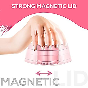 Pink Spice Grinder, 2 Inches with Glitters