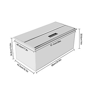 Drop in Ice Chest 104L Drop-in freezer Stainless Steel Ice Cooler Double-walled Design Built-in Thickened Foam Outdoor Kitchen for Cold Wine Beverage