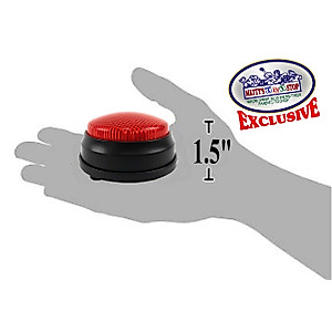 Matty's Toy Stop Lights & Sounds Electronic 3 Mode Red & Blue Game Answer Buzzer and Count Down Timer Gift Set Bundle (Perfect for Games, Classrooms, etc.) - 2 Pack
