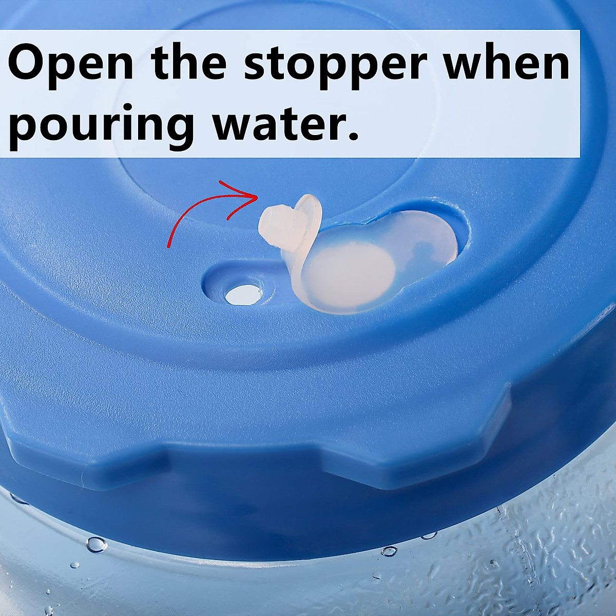 Dicunoy Camping Water Container, 2.6 Gallon Portable Water Jug with Spigot, Thick Water Dispenser Brick with Wide Filler Opening for Hiking, Picnic, Vehicle, Outdoor, Emergency, Hurricane Supplies