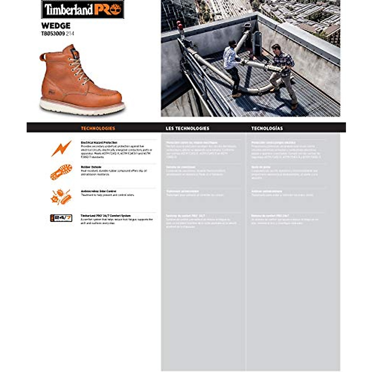 Timberland PRO Men's 53009 Wedge Sole 6" Soft-Toe Boot,Rust,10.5 M