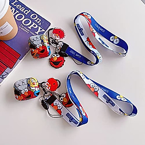 WAGDOD Fancy Funny Personalised and Unique IMD Process TPU Soft AirPod Case, with Lanyard Keychain AirPod 1/2 Case Cover
