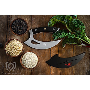 Dalstrong Ulu Knife - 6.5 inch - Rocking, Mincing, Slicing Meat & Herb Knife - Shogun Series Elite - Japanese AUS-10V Super Steel Kitchen Knife - Black G10 Handle - w/Sheath