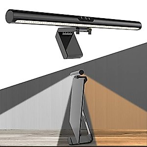 Micomlan Monitor Light Bar，Computer Monitor Lamp Bar with Dual Light Source，No Glare E-Reading Computer Screen Light,Dimmable & 3 Color Temp Computer Monitor Light for Office/Home