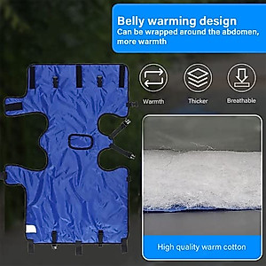 Calf Warm Clothes Calf Saver Coat Blanket for Keep Cow Warming Thickened Belly Protection Windproof Large Size Blue(70-130KG) (Large)