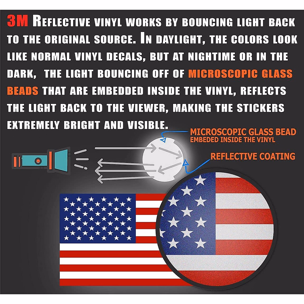 (x3) 2x3 inch Stickers | Reflective Poinciana FL Florida Polk County Vintage US Flag Sticker Graphic - Construction Toolbox, Hardhat, Lunchbox, Helmet, Mechanic, Luggage