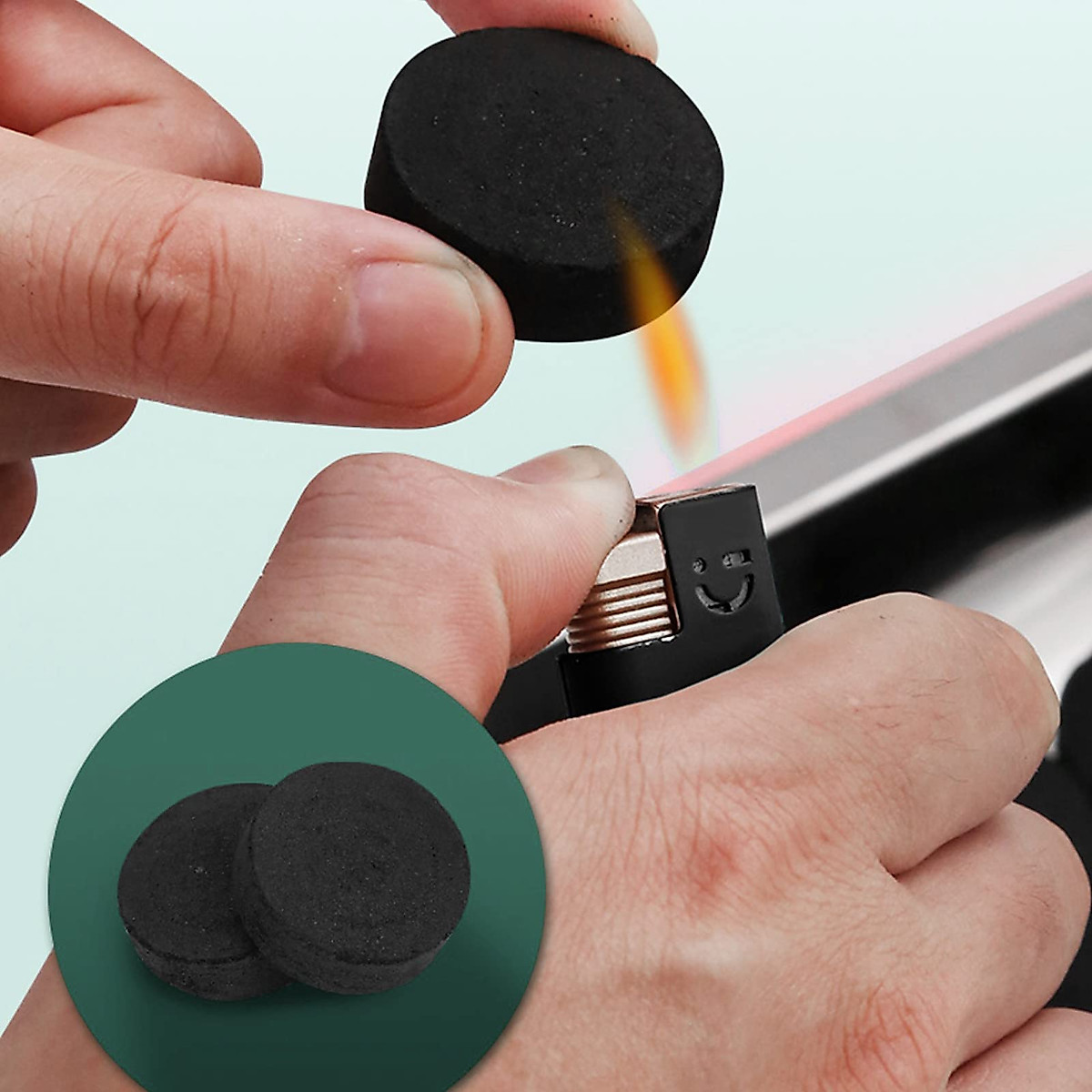 Portable and Compact Disposable Charcoal Grill - Detachable Stainless Steel BBQ Smoker Grill for Outdoor Camping(Pink)