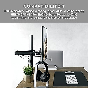 HumanCentric VESA Mount Adapter Compatible with MSI Optix MAG341CQ, AG32C, AG32CQ, G24C, G27C, G27C2 Monitors