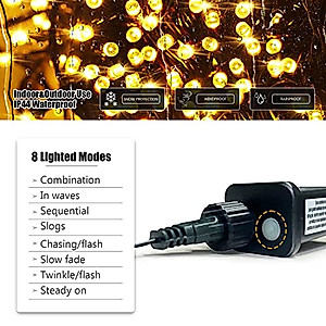 Christmas Tree Light with Star Topper, 10.5ft x15 Lines String Lights, 322 LED Christmas Curtain Fairy Lights with 8 Lighting Modes, for Xmas Tree Indoor Outdoor Party Garden Decor, Warm White