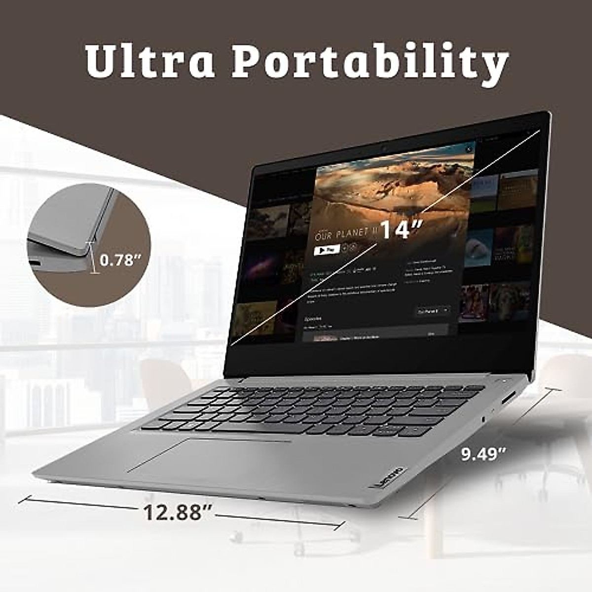 Lenovo 2022 IdeaPad 3i 14" FHD Business and Student Essential Laptop, Intel core i3-1115G4, 20GB RAM, 1TB PCIe SSD, WiFi 6, Intel UHD Graphics, Grey, Win 11, 32GB Snowbell USB Card