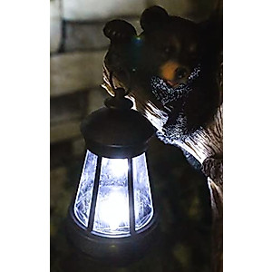 Ebros Plastic Solar Hanging LED Lantern 5.5 Inches High Decorative Replacement for Garden Light Statues for Ebros Gift Garden Sculptures