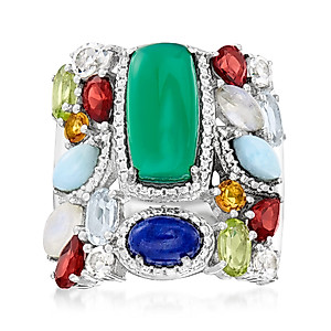 Ross-Simons 7.08 ct. t.w. Multi-Gemstone Ring in Sterling Silver. Size 8