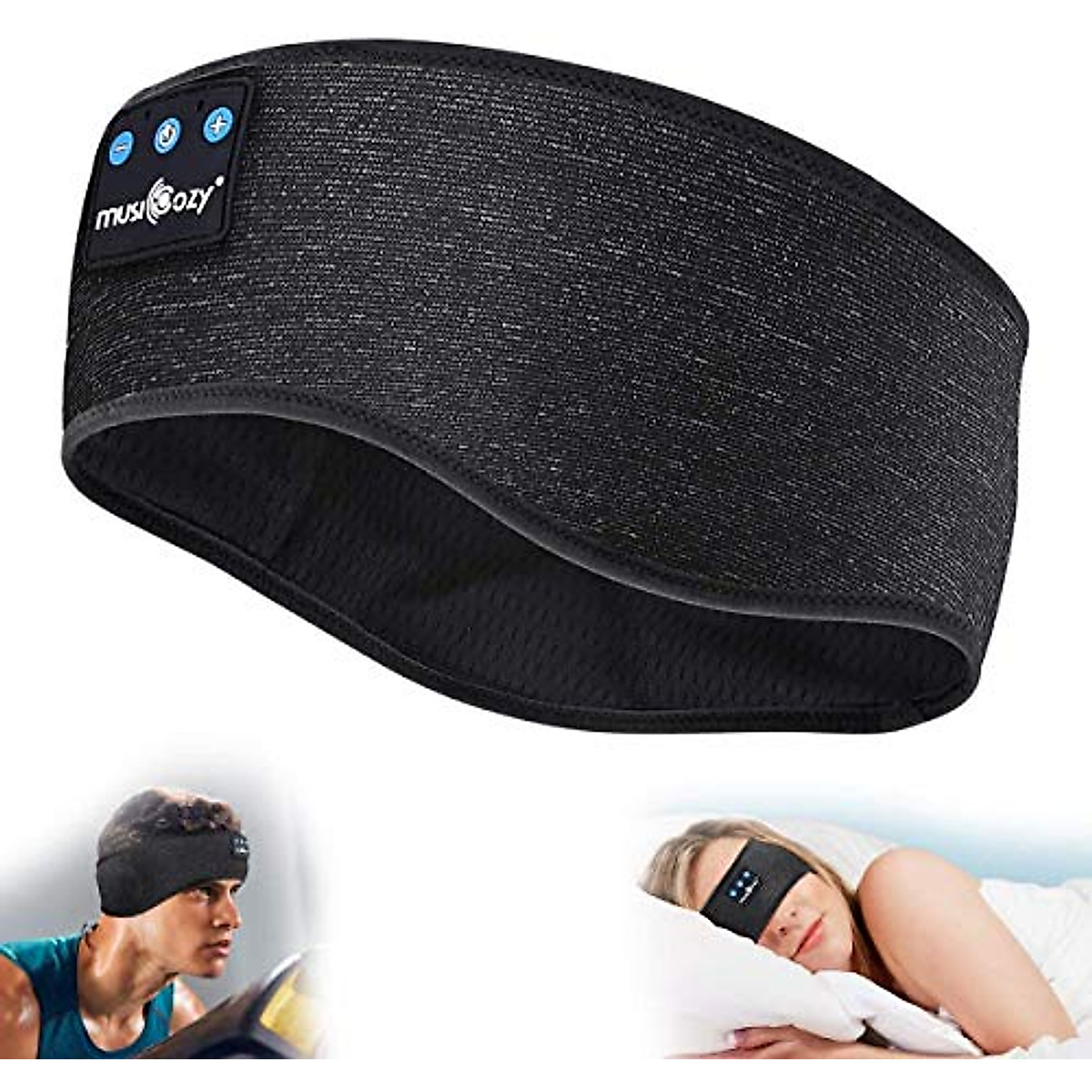 MUSICOZY Sleep Headphones 3D Bluetooth Sleep Mask, Wireless Sleeping Headphones Music Earbuds Eye Mask for Side Sleepers Men Women Ultra Thin Speakers Cool Gadgets Birthday Unique Gifts, Pack of 2