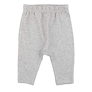 HonestBaby unisex baby Organic Cotton Cuff-less Harem Multi-pack Pants, 4-pack Gray Ombre, 6-9 Months US
