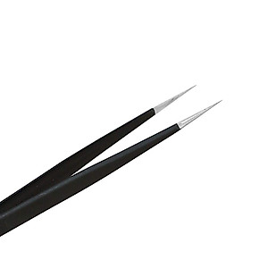 Vetus Anti-static SMD Black Tweezer Non-magnetic Stainless Steel Pointed Tip ESD-11