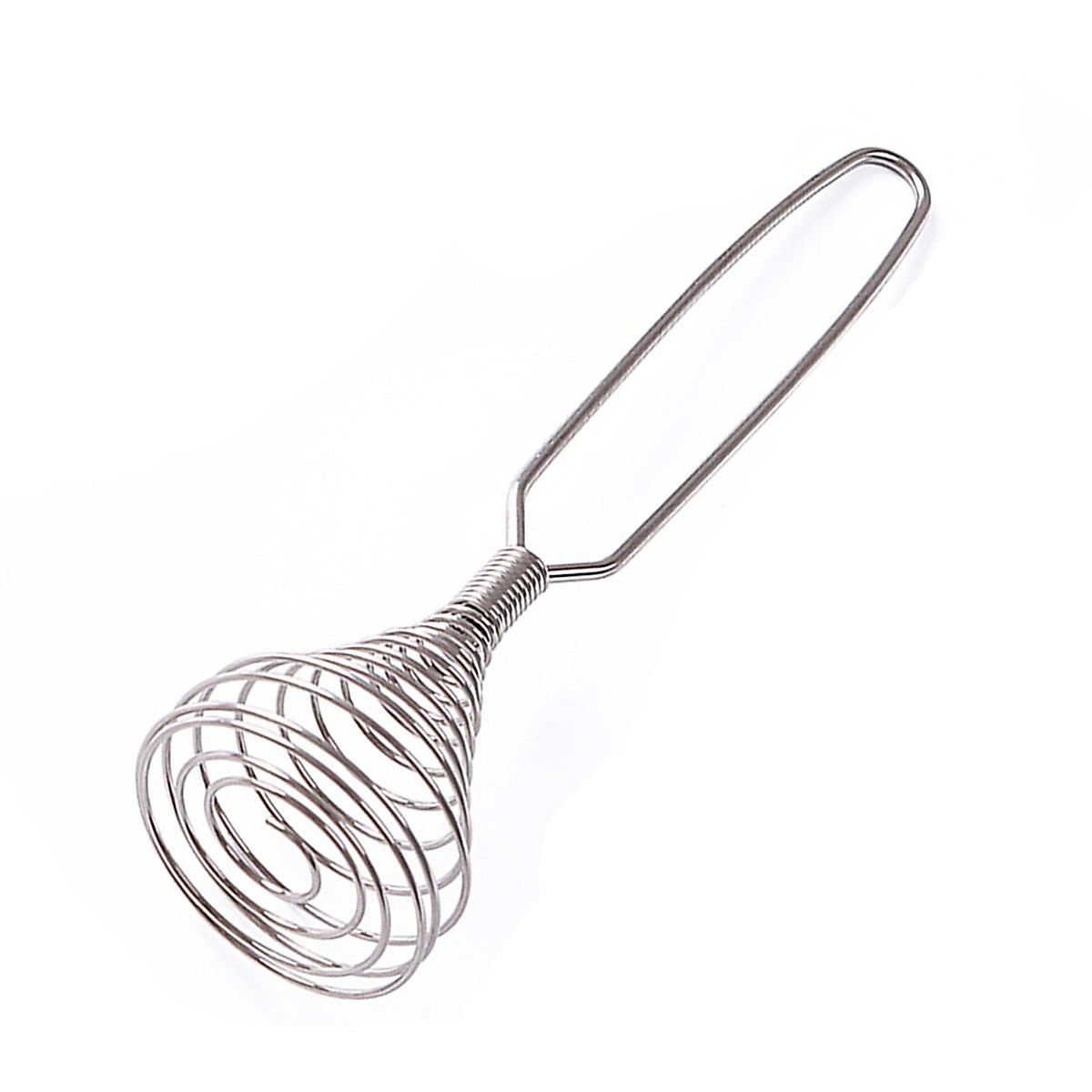 Coil Whisk Eggs, 8 Inch Egg Beater, Stainless Steel Wire Whisk, Egg Whisker with Rotating Spring, Flexible Egg Beater, Hand Eggbeater for Cooking Whipping Mixing Blender Kitchen Cream Egg