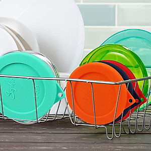 Sophico 1 Cup Round Silicone Storage Cover Lids Replacement for Anchor Hocking and Pyrex 7202-PC Glass Bowls (Container not Included) (Mix - 4 pack)