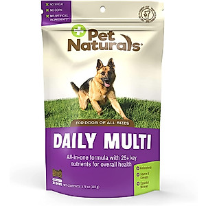 Pet Naturals Daily Multivitamin for Dogs, Veggie Flavor, 30 Chews - Yummy Chews with Amino Acids, and Antioxidants - Supports Energy, Metabolic Function and Pet Wellness