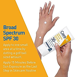 CeraVe 100% Mineral Sunscreen SPF 30 | Body Sunscreen with Zinc Oxide & Titanium Dioxide for Sensitive Skin | With Hyaluronic Acid and Ceramides | 5 oz