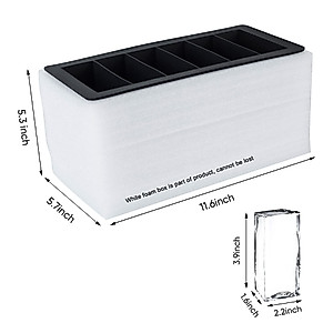 Crystal Clear Ice Cube Maker - Make 6 Large Ice Cubes Upgrade 4x1.6x2inch Clear Ice Cube Tray BPA-free Silicone for Gifts,Cocktail,Whiskey,Bourbon Drink