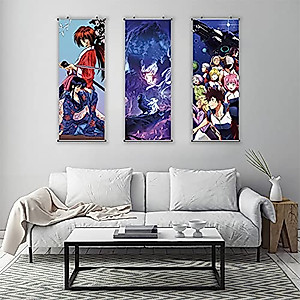 Anime Scroll Poster - Fabric Prints 100 cm x 40 cm | Premium and Artistic Anime Theme Gift | Japanese Game Hanging Wall Art Room Decor