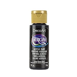 DecoArt Americana Acrylic Paint, 2-Ounce, Lamp Black (DAO67-3)