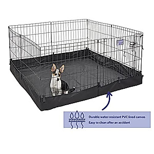 MidWest Homes for Pets Square Exercise Pen Fabric Mesh Bottom, 22.05"L x 9.85"W x 9.85"H