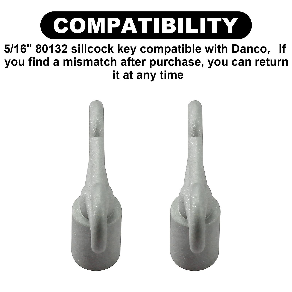 Aulpq 5/16 in Sillcock Key, 80132, Water Key, Water Spigot Key, Water Shut Off Key, Outdoor Faucet Handle,-4 Pcs.