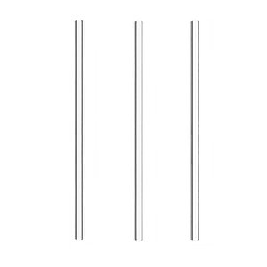 Deschem 500mm Quartz Glass Tube Thick 1.5mm Length 50cm High Temperature Heating Vycor Glasses Tubing (OD=22mm 3Pcs)