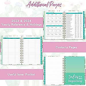 2023-2024 Planner - Planner 2023-2024, Weekly & Monthly Planner, Jul 2023 - Jun 2024, 8.5" x 6.4", Planner with Hardcover, Twin - Wire Binding, Monthly Tabs, Inner Pocket, Elastic Closure, Daily Organizer