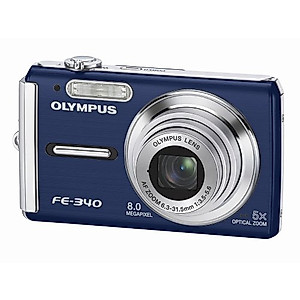Olympus FE-340 8MP Digital Camera with 5x Optical Zoom (Blue)