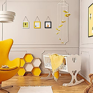 3 Pieces Bee Hanging Signs Tiered Tray Signs for Home Wood Signs Tray Decor Farmhouse Tiered Tray Decorations Set Wood Table Kitchen Signs Home Decor for Home Office