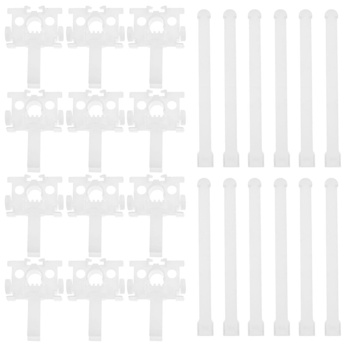 Uonlytech 12 Sets Vertical Blind Repair Carrier Repair Bracket Vertical Blinds Repair Kit Vertical Blind Replacement Replacement Clip Slat Sets White
