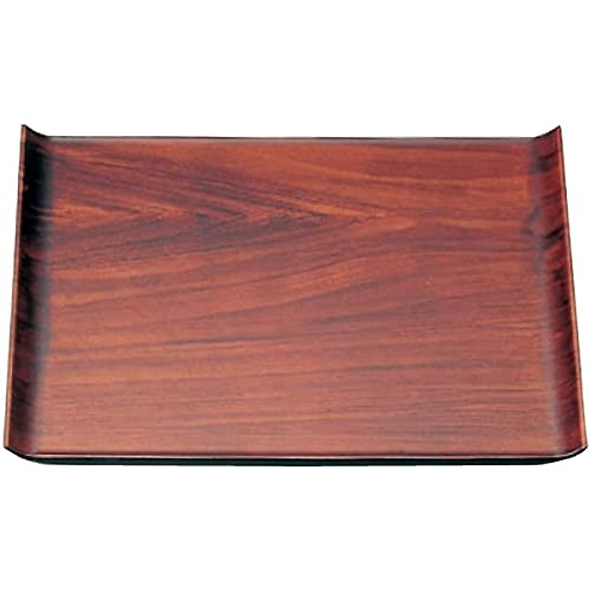J-Kitchens Shaku 4 Wing Obon (Bon Tray Tray) Teak Wood Grain Fuken-Coated SL Made in Japan