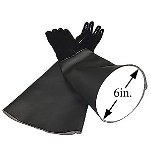 TUFF-Blast Neoprene Gloves for Sandblasting Sandblaster Sand Blast Cabinet - 6" x 24" Made in USA