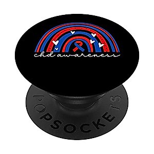 CHD Congenital Heart Defect Awareness Month Wear Red For CHD PopSockets Swappable PopGrip