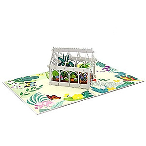 Liif Mother's Day Greenhouse 3D Greeting Pop Up Card For All Occasions, Mother's Day, Father's Day, Anniversary, Thinking Of You, Get Well, Birthday Card for Her, Mom, Wife, Women, Sister | With Message Note & Envelop