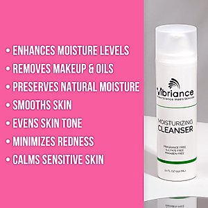 Vibriance Moisturizing Face Cleanser, 5.1 fl oz - Ultra-Hydrating Facial Wash for Women, Normal to Dry Skin - Sulfate and Paraben-Free - Removes Makeup, Impurities