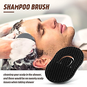 12 Packs Pocket Palm Combs Portable Soft Hair Combs Beard Shampoo Brush Combs Scalp Massage Brush Combs for Men Women Home Travel (Black)