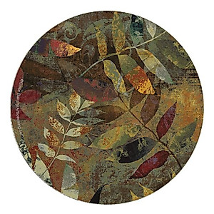 Thirstystone Drink Coasters, All Natural Stone with Non-Slip Cork Backing, Drink Absorbent & Protects Table, Autumn Soul II (Set of 4), Multicolor