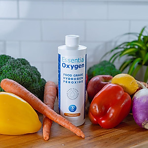 Essential Oxygen Food Grade Hydrogen Peroxide, Natural Cleaner, 3%, 16 Ounce