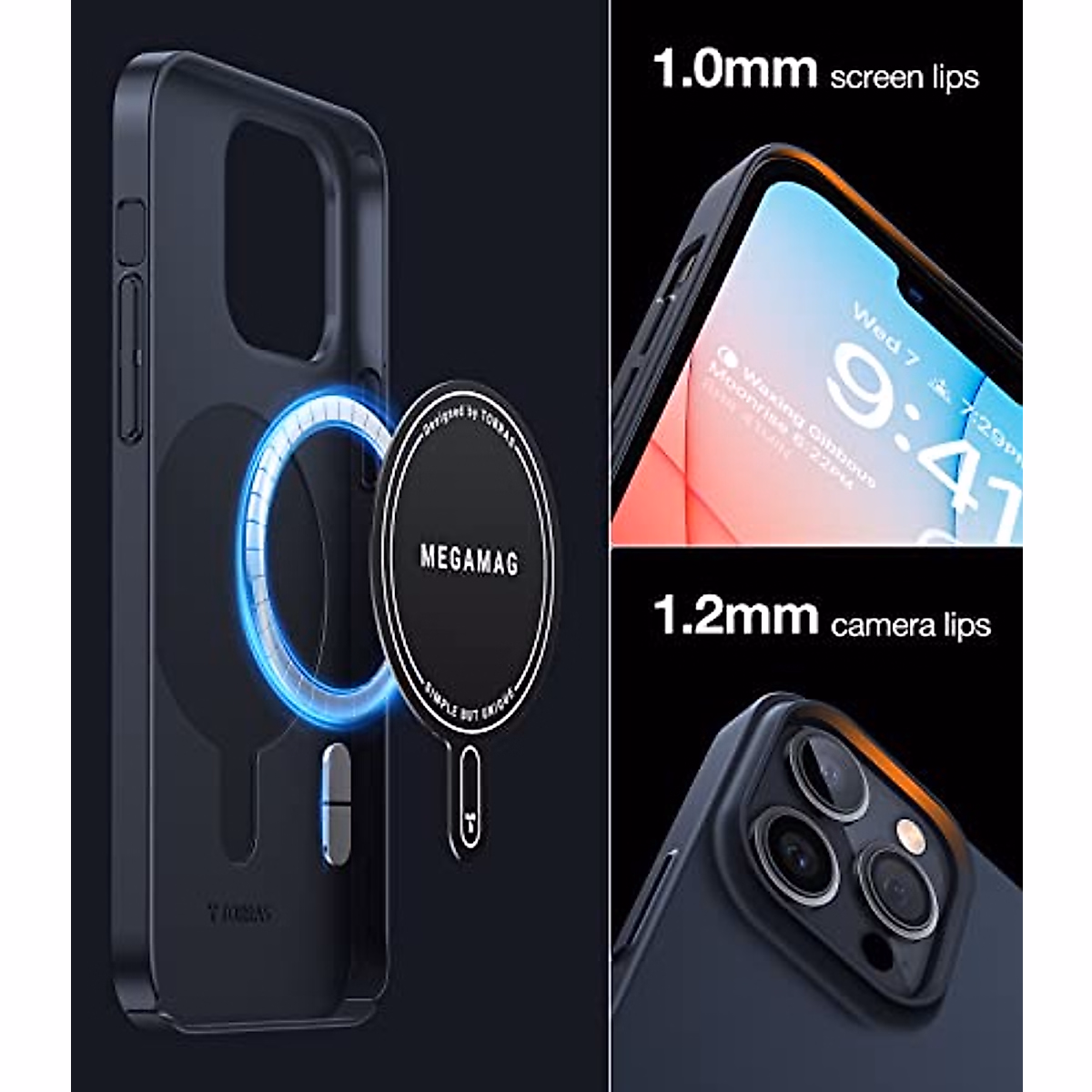 TORRAS Magnetic Slim Fit for iPhone 12 Pro Max Case Ultra Thin [Compatible with MagSafe] Velvety Touch Matte Hard PC Cover Protective Anti-Fingerprint Anti-Scratch iPhone 12 Pro Max Phone Case, Black