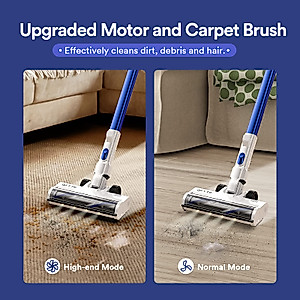 YTE Cordless Stick Vacuum Cleaner, 15KPa Powerful Suction Up to 45 Mins Runtime, 6-in-1 Lightweight Handheld Vaccumm-Cordless with Headlight for Home Hard Floor Carpet Car Pet Hair