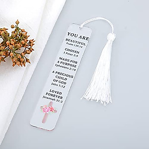 Inspirational Christian Bookmark Gifts for Women Bible Verse Acrylic Bookmark for Girl Daughter Sister Birthday Baptism Religious Church Gift for Female Friends Book Lover Graduation Gifts for Her