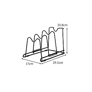 XJJZS 3 Layer Anti-fall Metal Drying Pan Pot Rack Cover Lid Rest Stand Spoon Holder Kitchen Tool (Color : White)